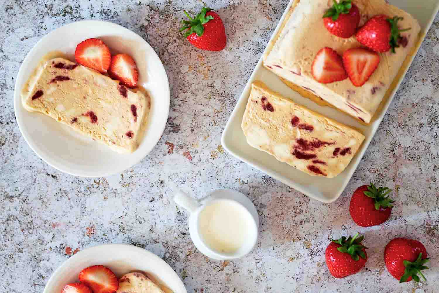 Strawberries and Cream Semifreddo